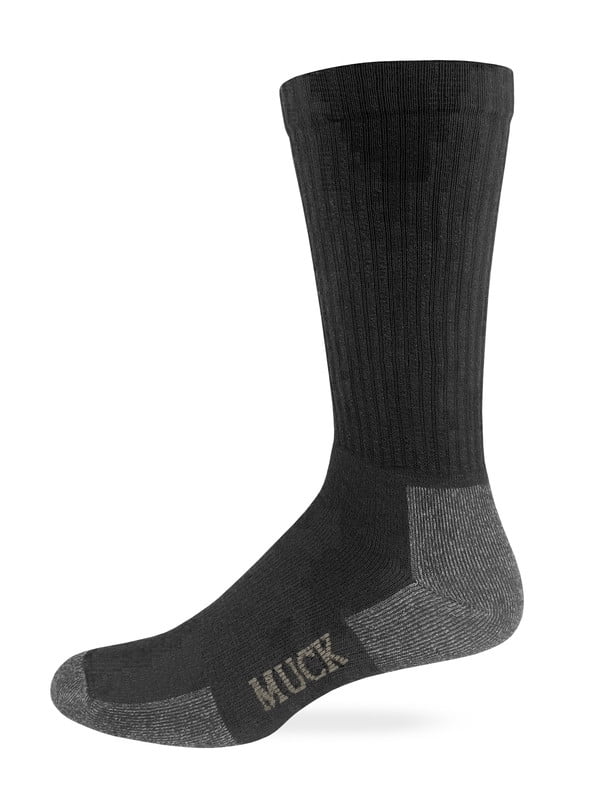 Muck Boot Mens Merino Wool Ligthweight Year Round Crew Socks 1 Pair ...