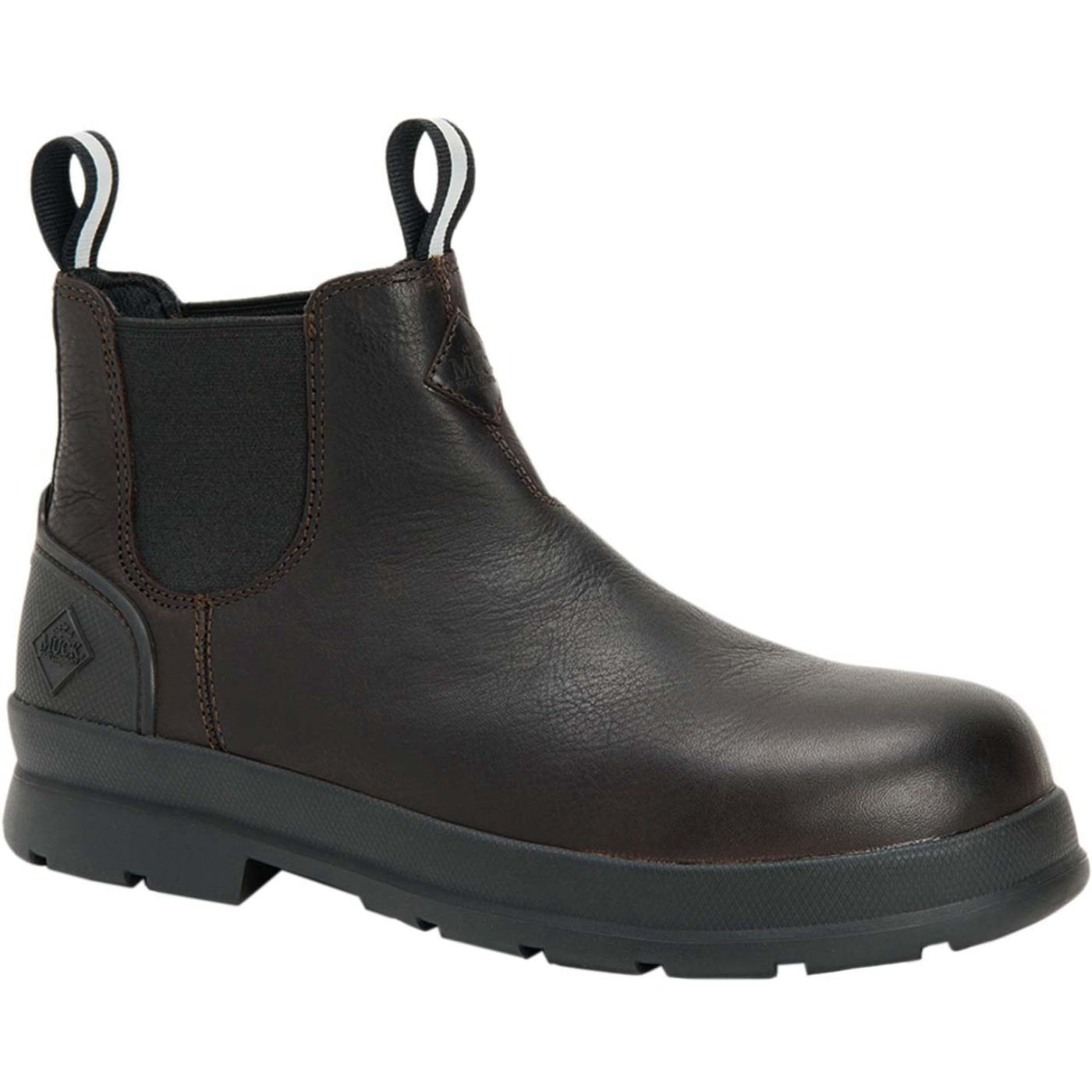 Muck Men's Chore Farm Leather Chelsea CT - WIDE, Black Coffee - Walmart.com