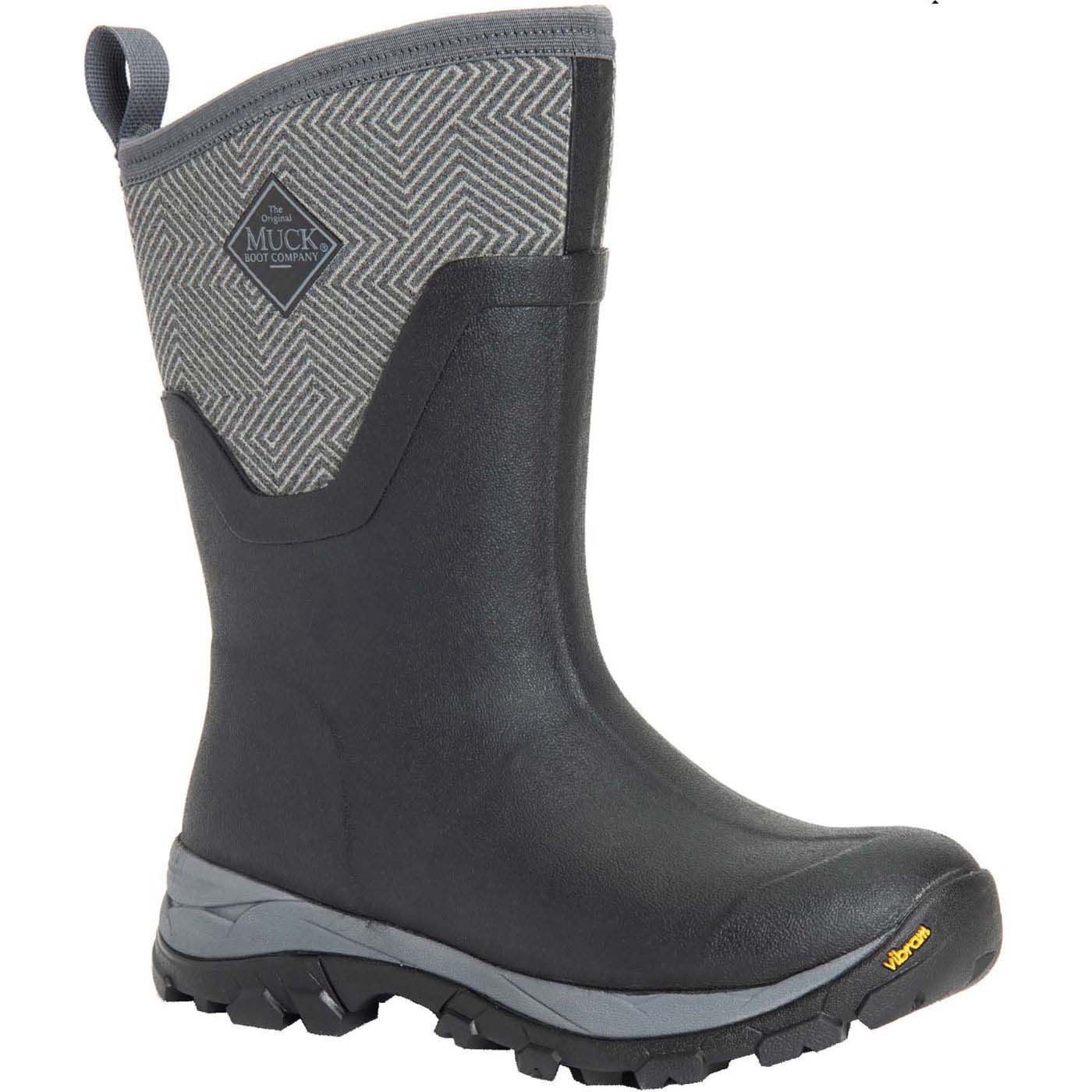 Muck Women's Arctic Ice Mid AGAT, Black/Grey Geometric - Walmart.com