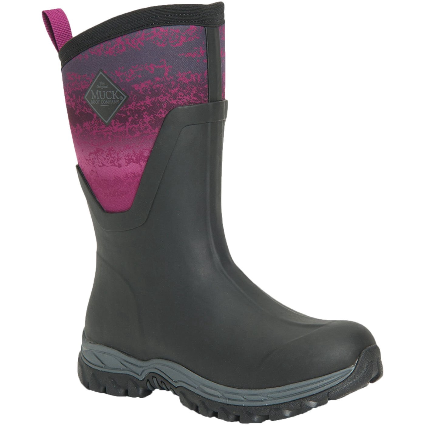 Muck Women's Arctic Sport II Mid, Black/Magenta Digi Fade Print ...