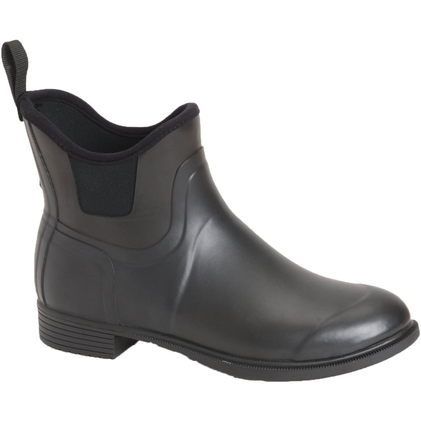 Women's Rubber Rider Boot with Red Cuff Black - Walmart.com