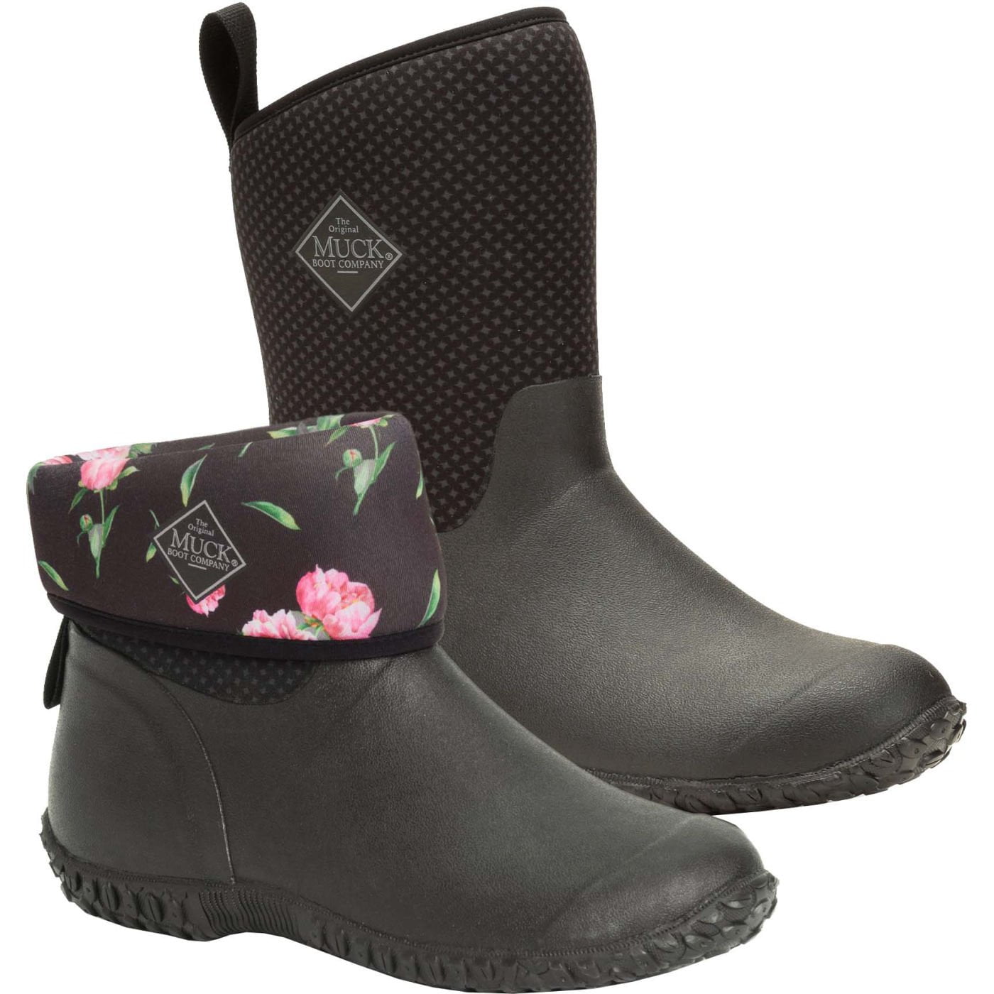 Muck Women's Muckster II Mid, Black/Gray/Roses Print - Walmart.com