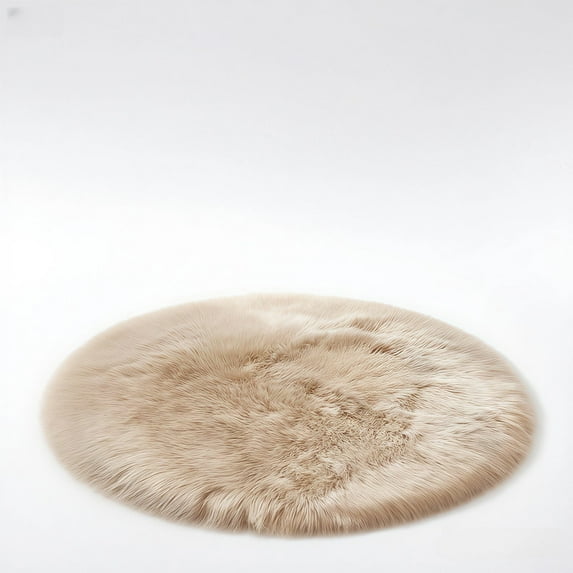 Mucky Cat Round Rug,Small Circle Faux Sheepskin Fur Rug Fluffy Boho ...