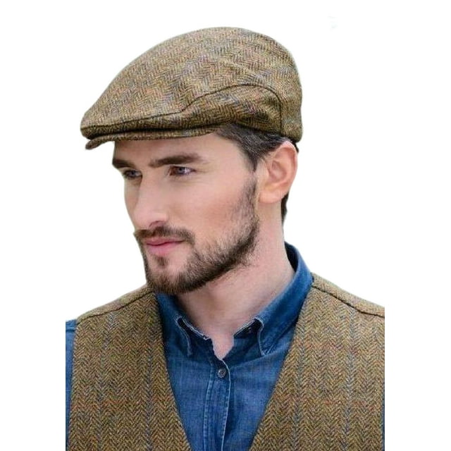 Mucros Weavers 100% Wool Tweed Men's Irish Trinity Flat Cap Made in Ireland - Walmart.com