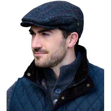 Mucros Weavers Men's 100% Wool Tweed Flat Kerry Flat Cap Made in ...