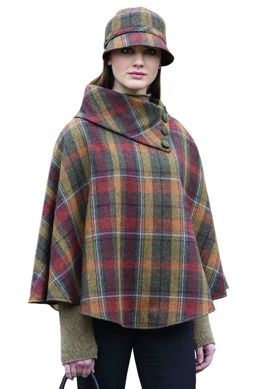 Mucros Weavers Irish Plaid Poncho for Women Made in Ireland 100% Irish ...
