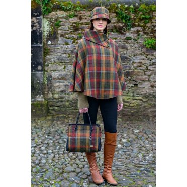 Mucros Weavers Irish Wool Tweed & Leather Women's Fiona Bag Shoulder ...