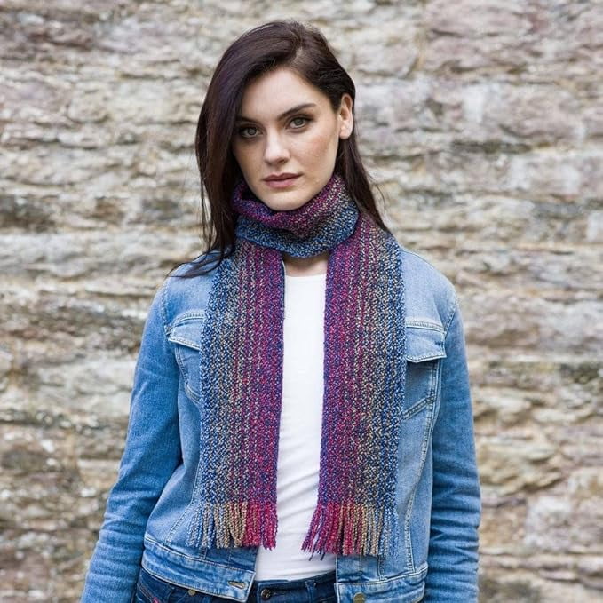 Mucros Weavers Ladies Merino Skellig Scarf (Blue) - Walmart.com