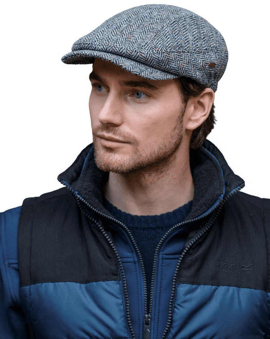 Mucros Weavers Men's 100% Wool Tweed Flat Kerry Flat Cap Made in ...