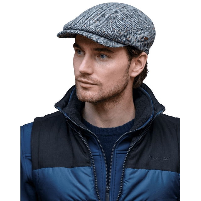 Mucros Weavers Men's 100% Wool Tweed Flat Kerry Flat Cap Made in ...