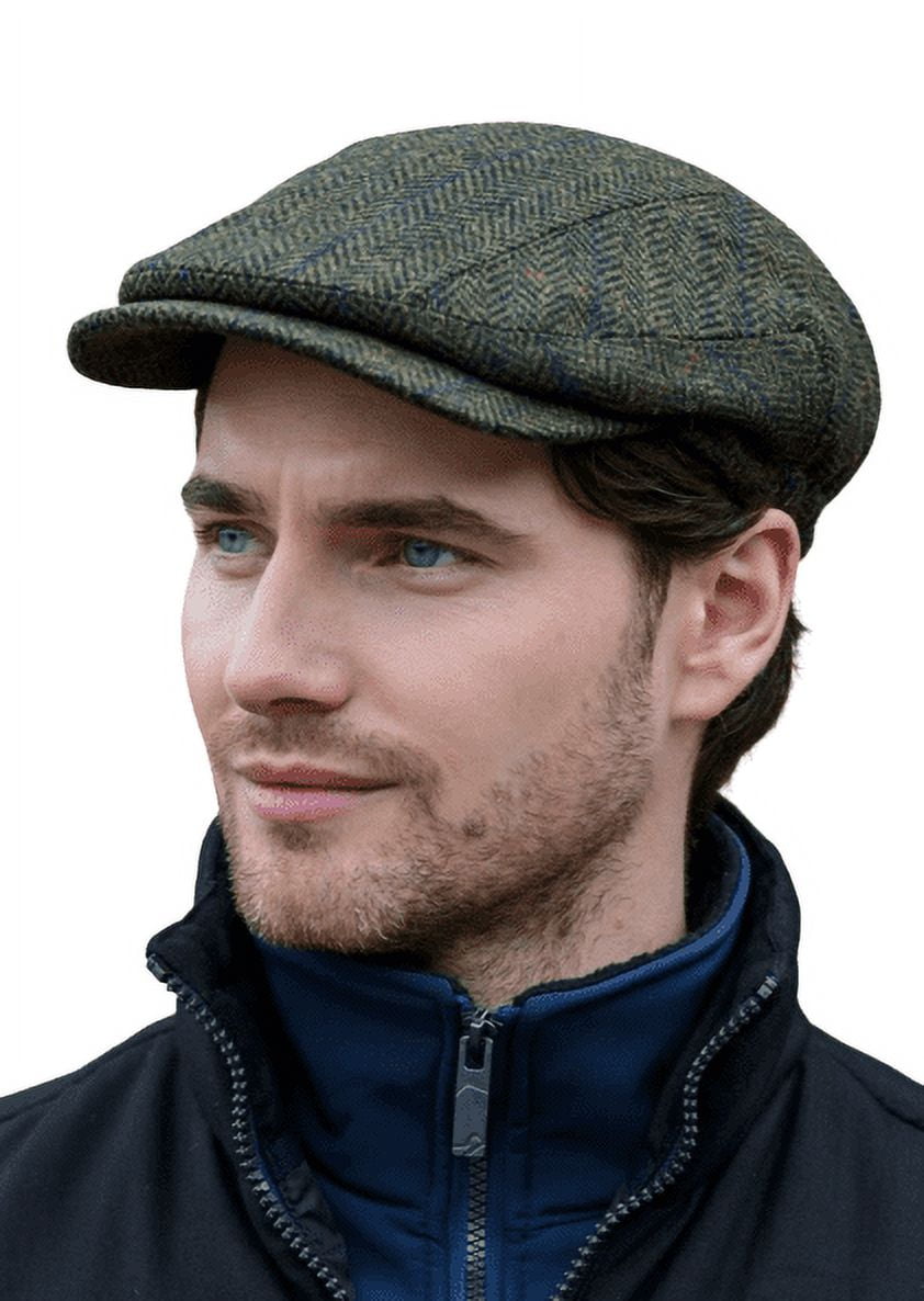 Mucros Weavers Men's 100% Wool Tweed Flat Kerry Flat Cap Made in ...