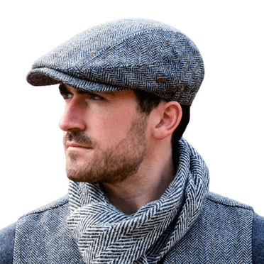 Men's Traditional Irish Wool Kerry Flat Cap, Brown 3351, Size XX-Large ...