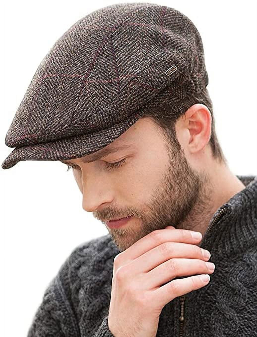 Mucros Weavers Men's 100% Wool Tweed Flat Kerry Flat Cap Made in ...