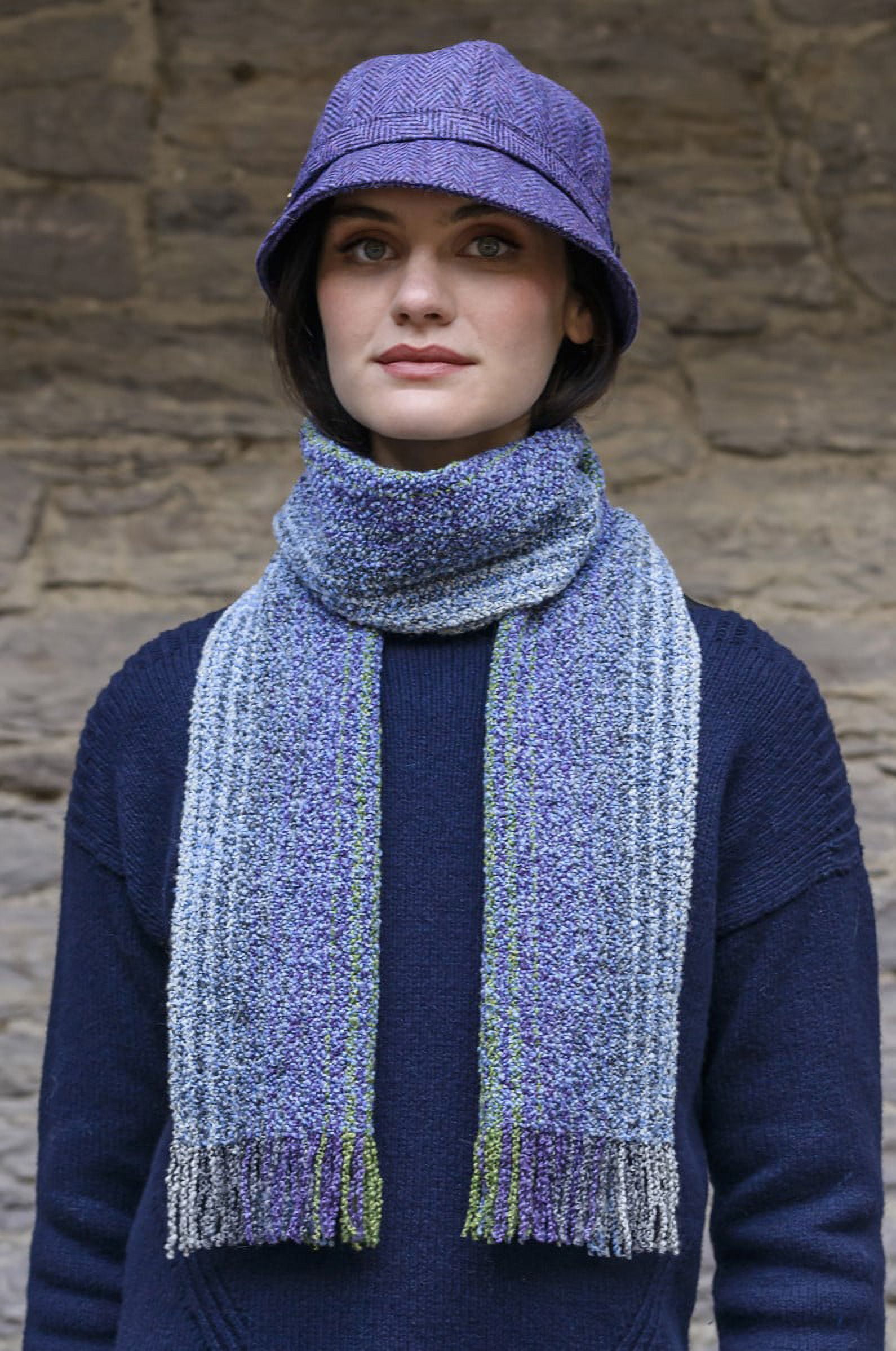 Mucros Weavers Skellig Scarf V33 and Flapper Hat 213 Made in Ireland ...