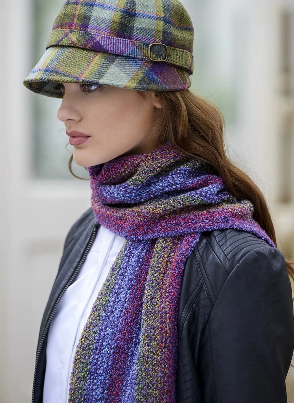 Mucros Weavers Irish Skellig Scarf & Flapper Hat Set, Made in Ireland ...