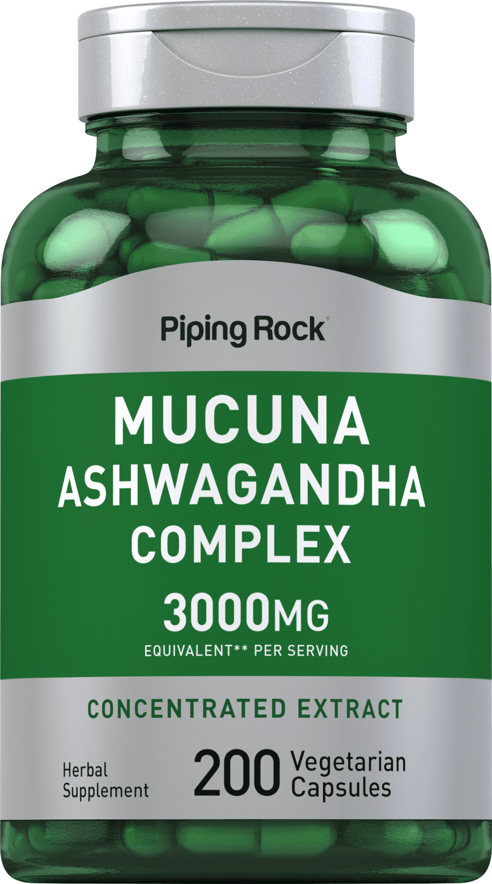 Mucuna Ashwagandha | 3000mg | 200 Capsules | For Men and Women | by ...