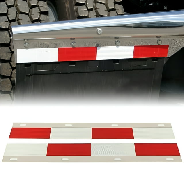 Mud Flap Reflector 24"x3" Aluminum Reflector Plates for Semi Truck and ...