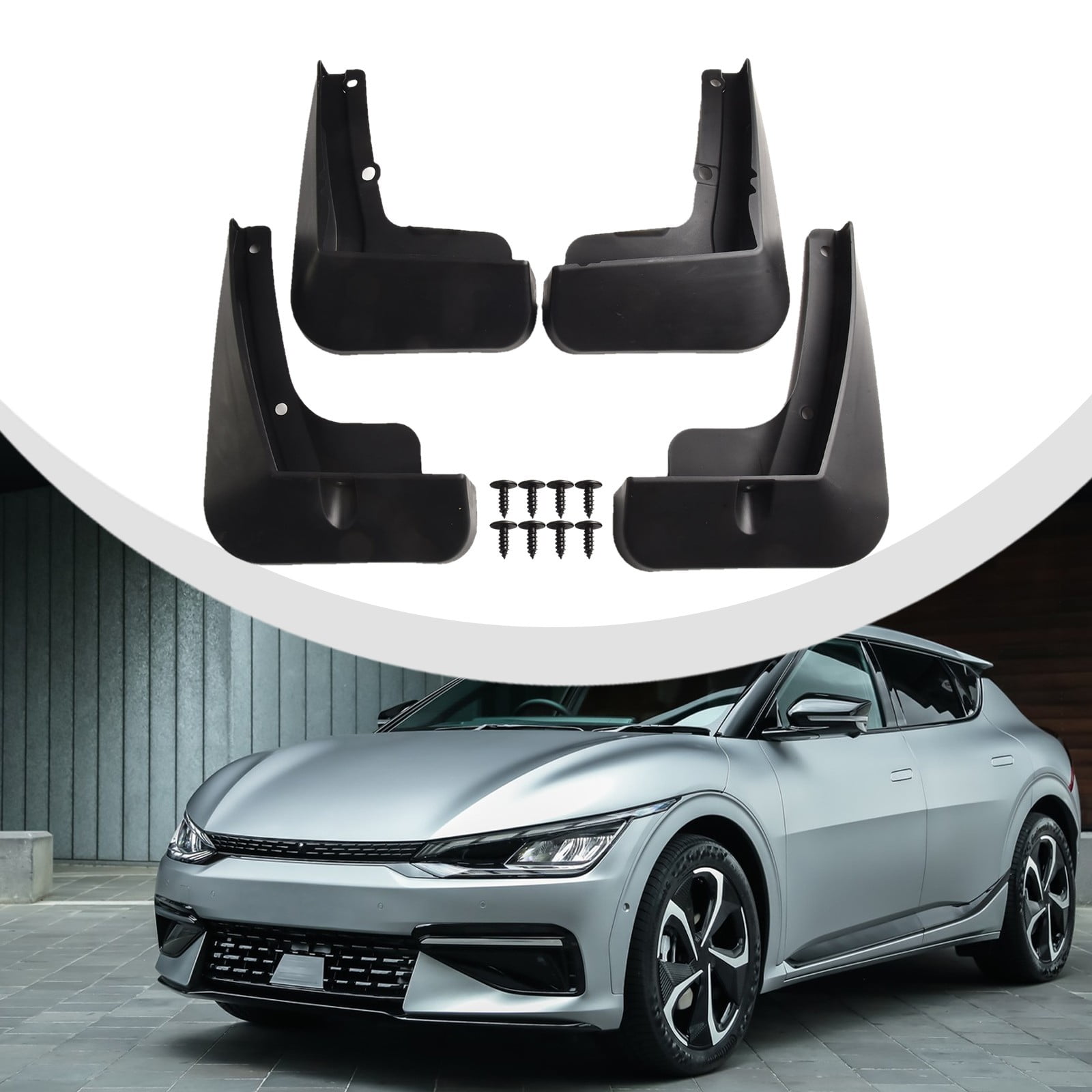 Mud Flaps Car Fenders 4Pcs/set ABS Black Car Black Cover Trim Easy To ...