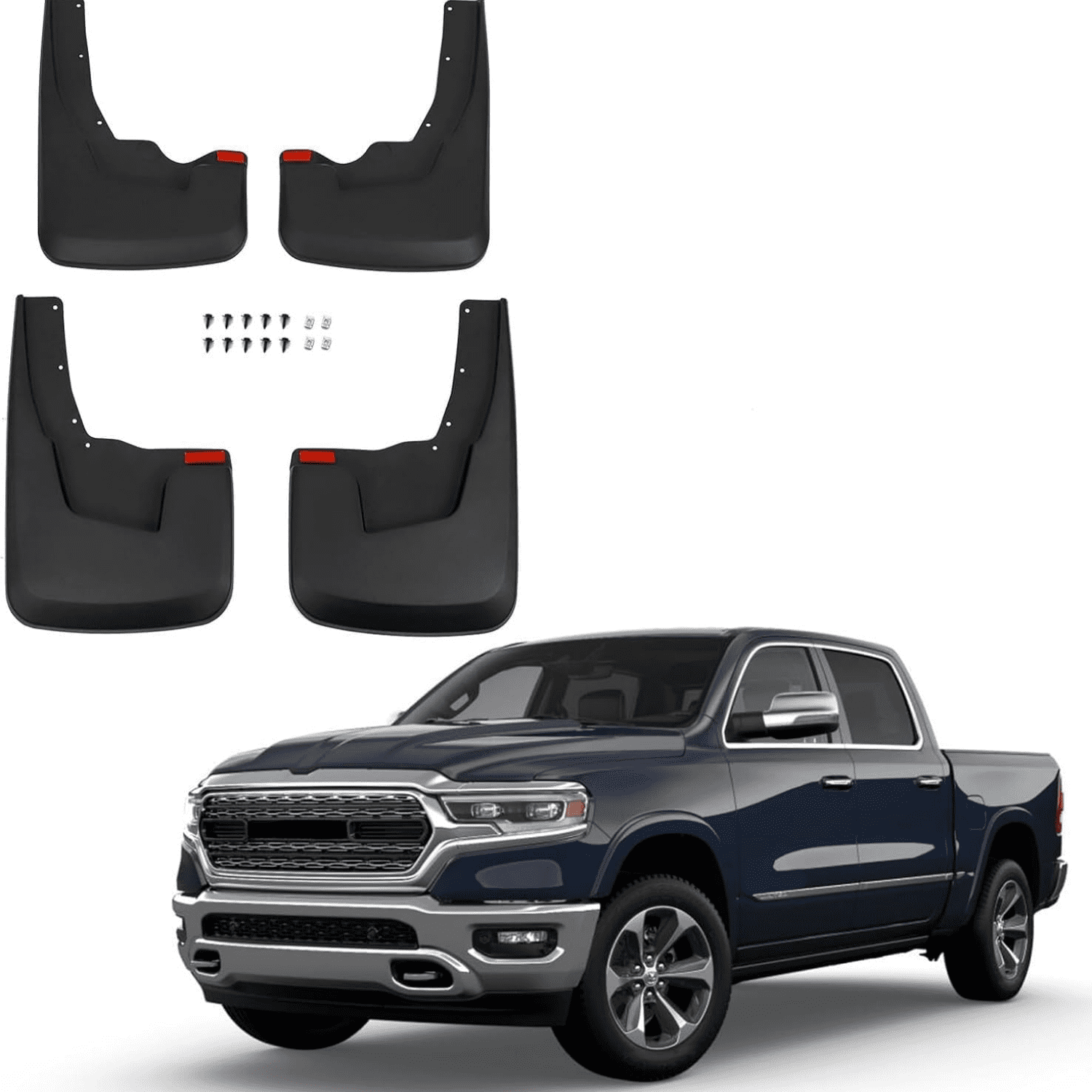 Mud Flaps Compatible with Dodge Ram 2019-2023 2024 Ram 1500 (New Body ...