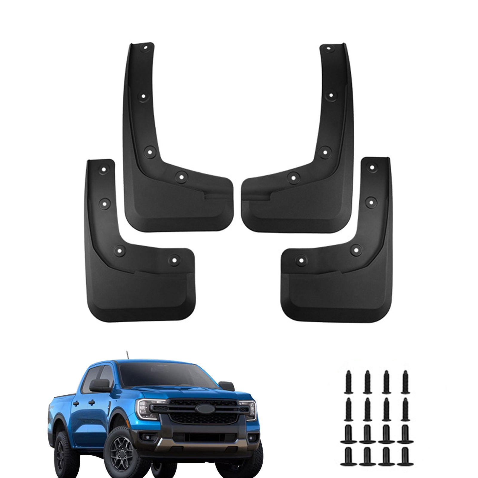 Mud Flaps Splash Guards Fit For Ford Ranger 2024, Car Fenders, Front ...