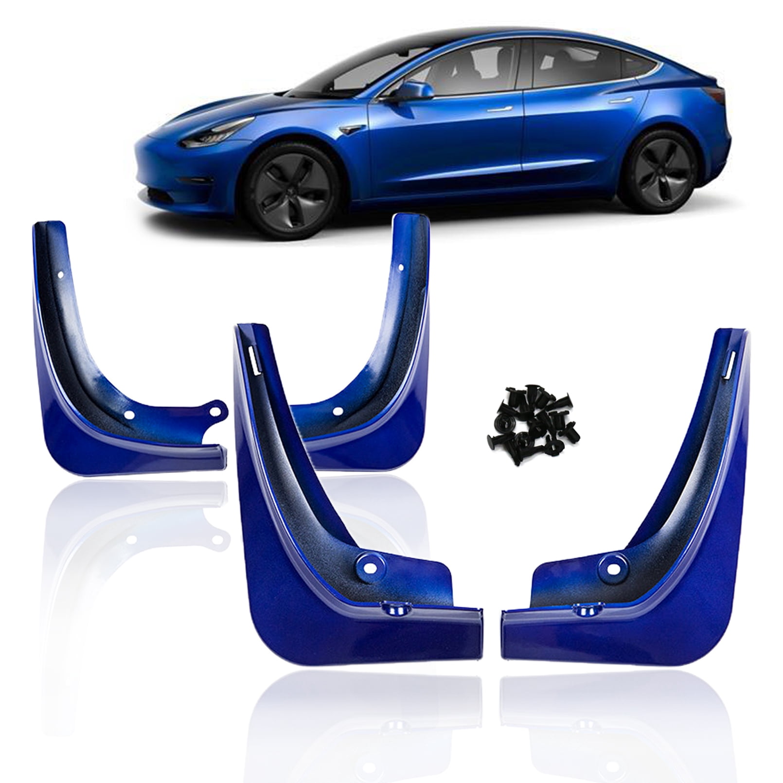 Mud Flaps Splash Guards Front & Rear For 2017-2023 Tesla Model 3 ...