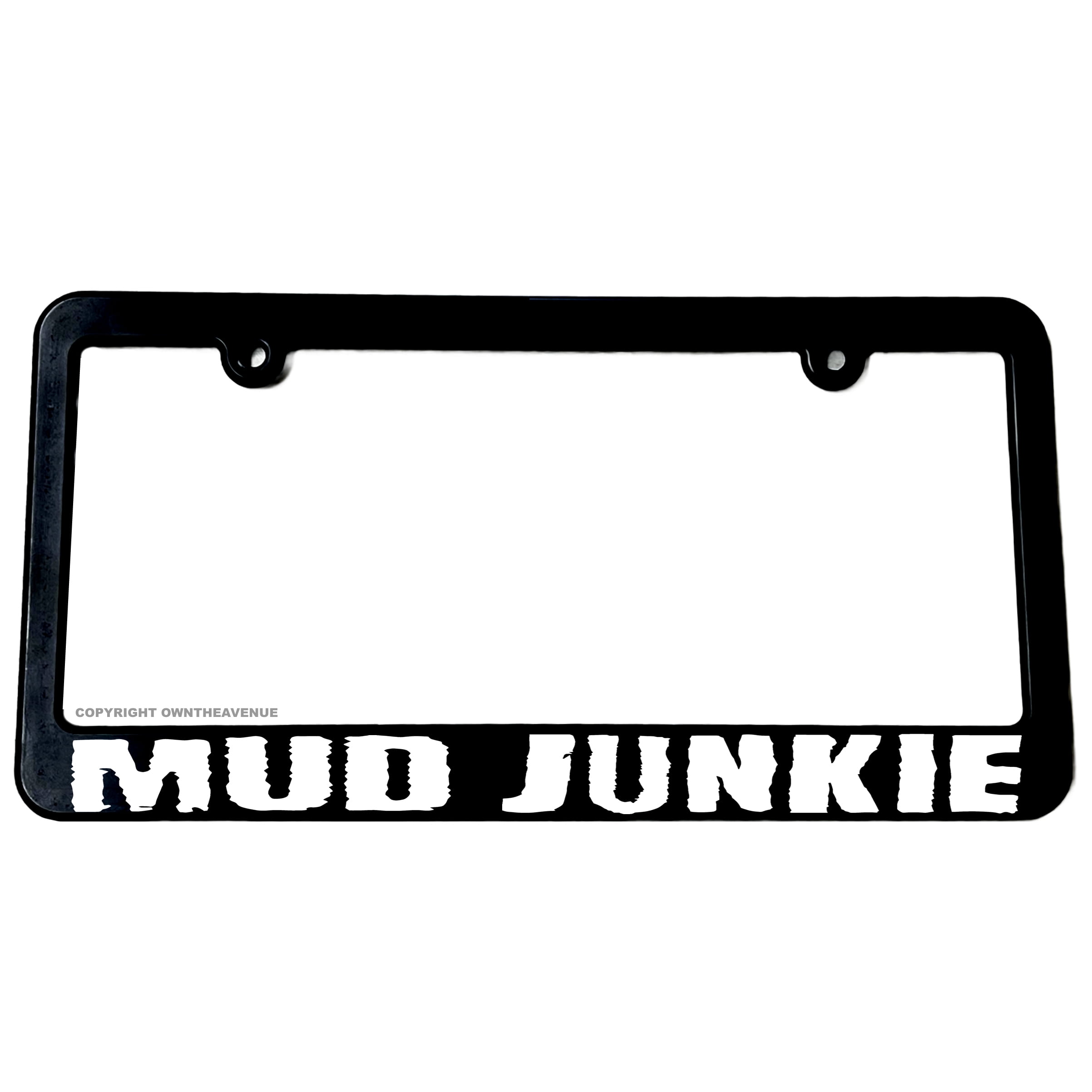 Mud Junkie Off Road 4x4 Lifted Truck Funny Joke License Plate Frame ...