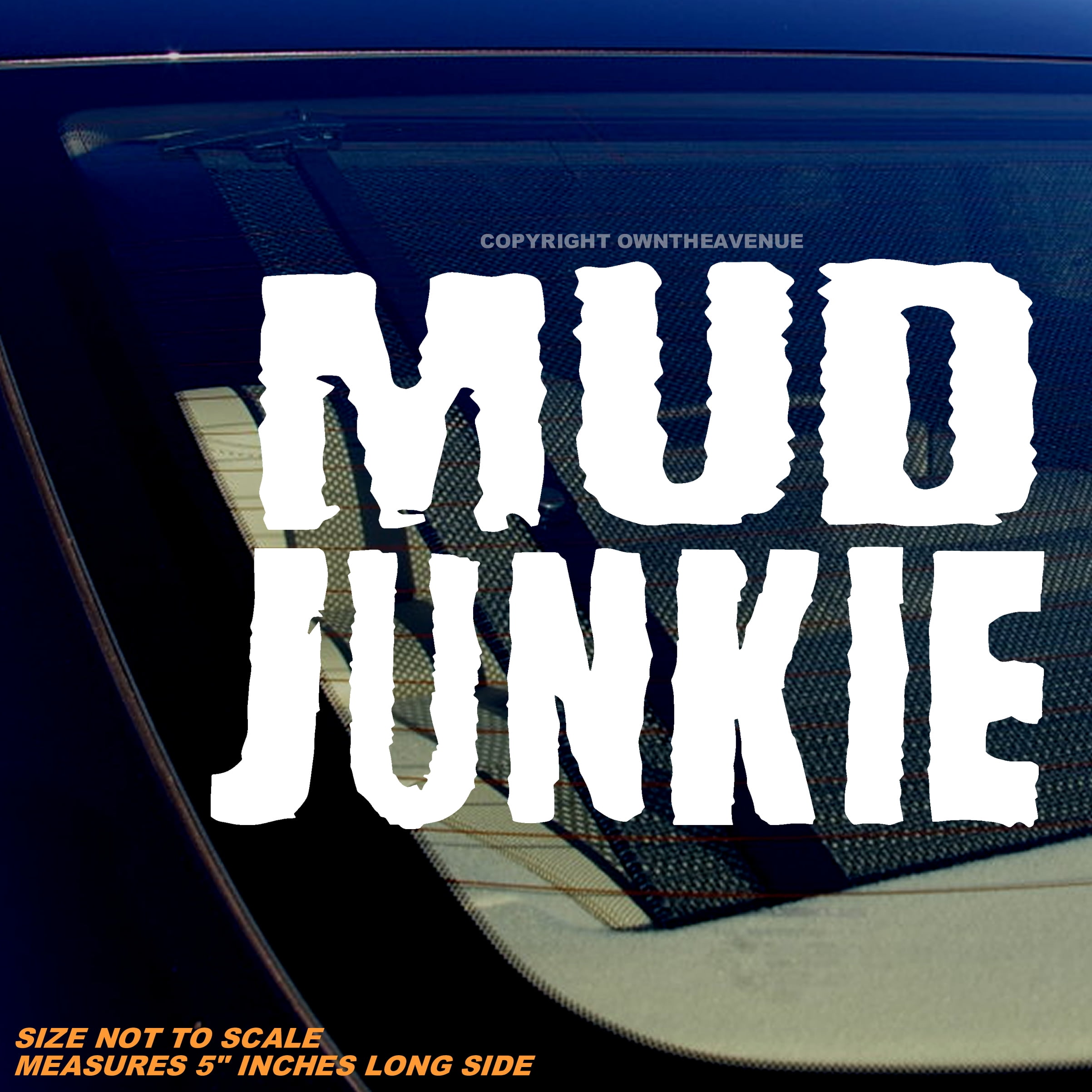 Mud Junkie Off Road 4x4 Lifted Truck Funny Vinyl Decal 5" Inches ...