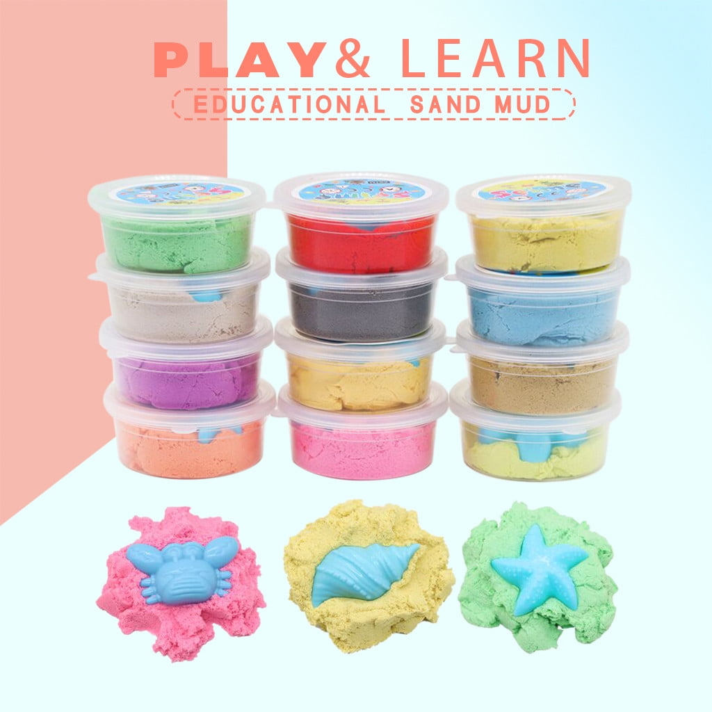 Mud Kids Sand Educational DIY Play& Learn Toy Soft Non-Sticky Set for ...