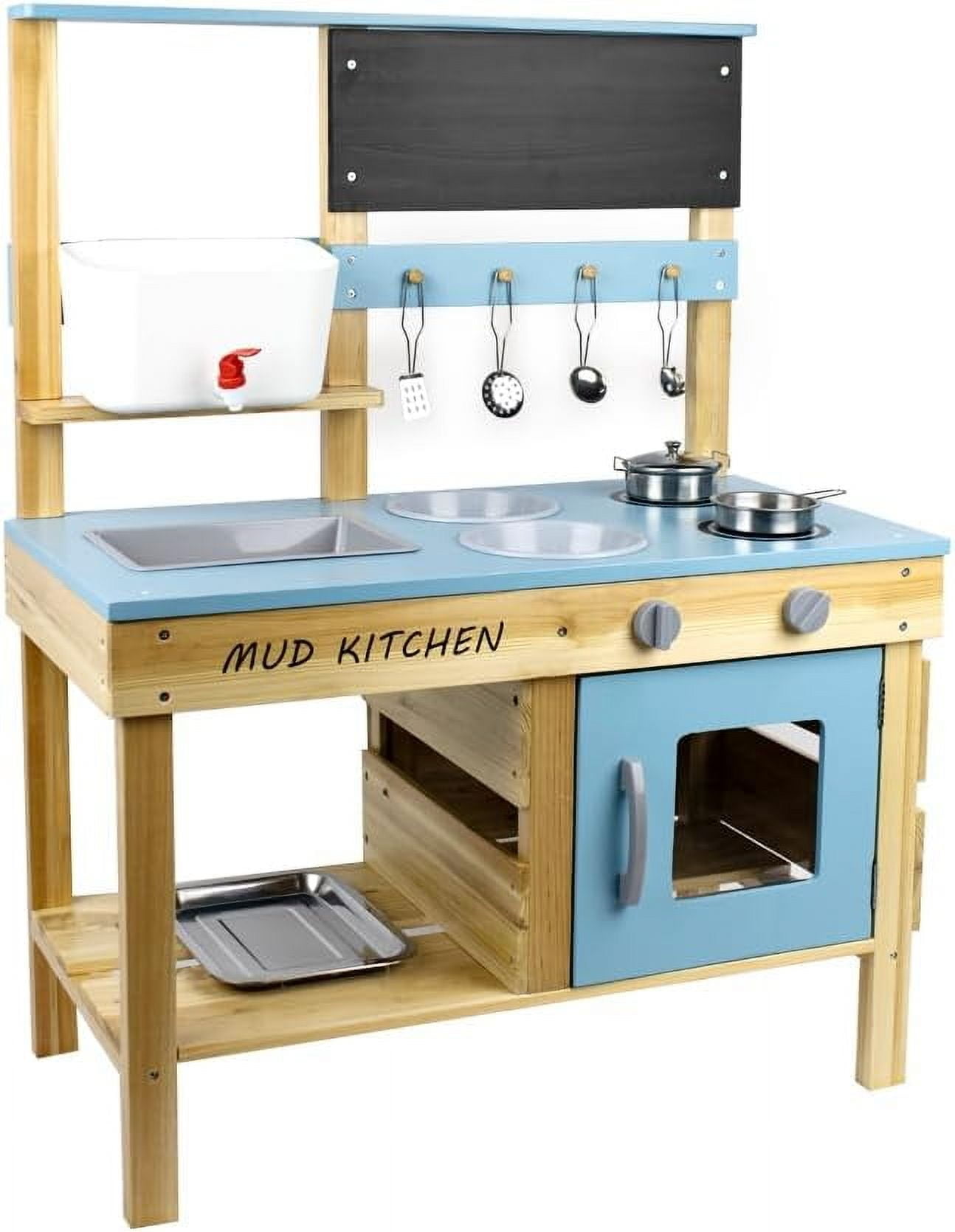 Mud Kitchen for Kids, Outdoor Kitchen Playset, Wooden Kitchen Toy ...
