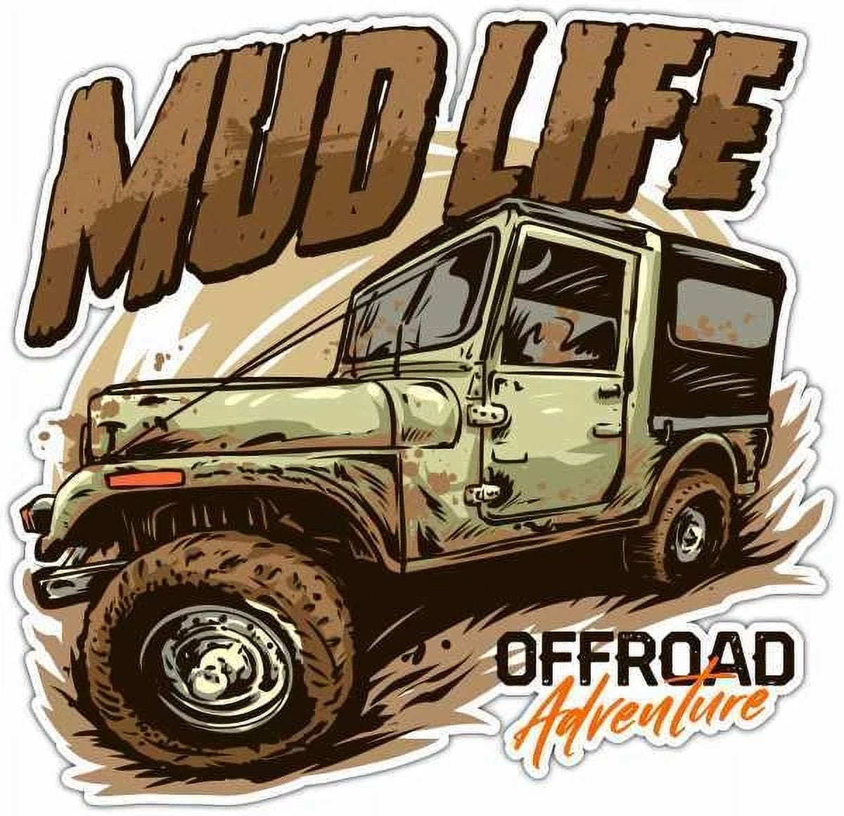 Mud Life Off Road Explore Wildlife Adventure Car Stickerphone Decal ...