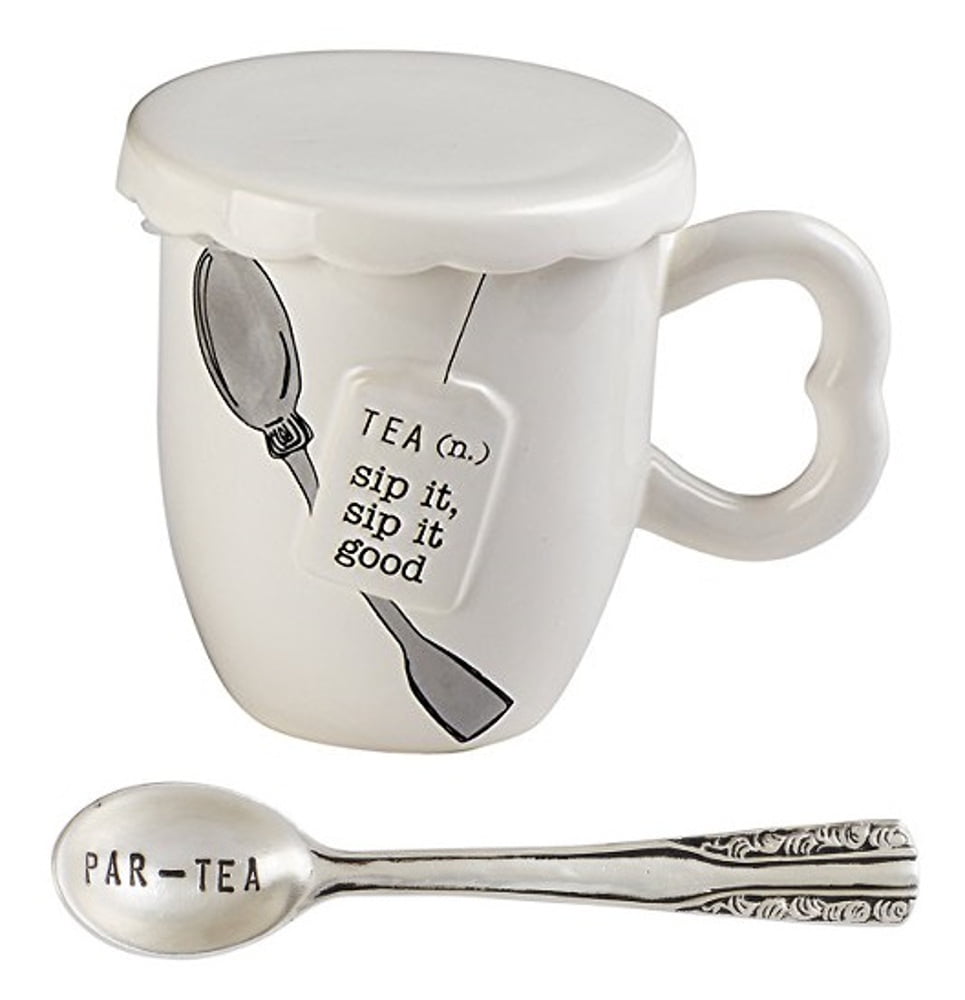Mud Pie 4351013S "Sip It Tea" Mug Set Teacup - Walmart.com
