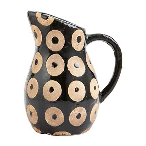Mud Pie Black Dot Pitcher - Walmart.com