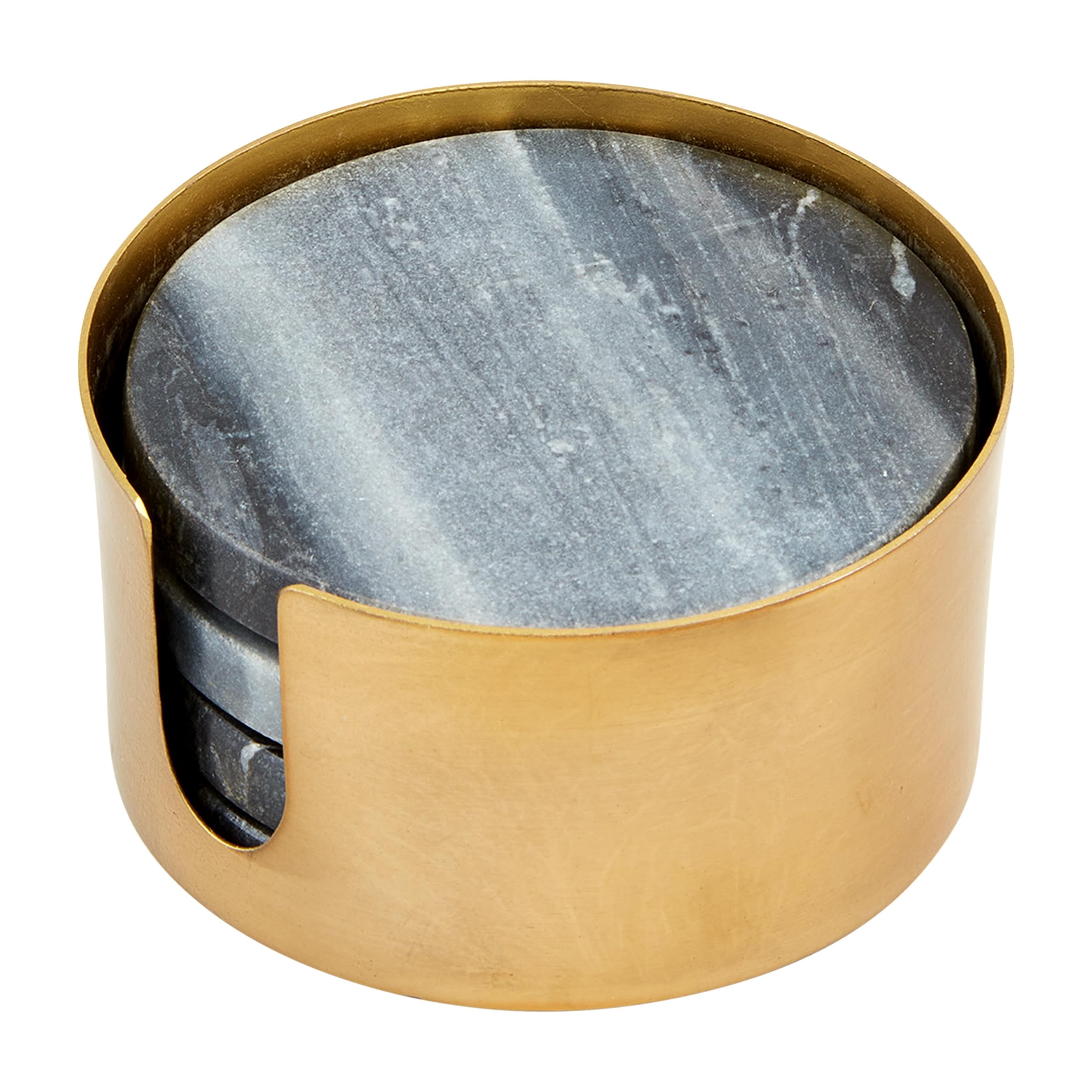 Mud Pie Black Marble Coaster, 4" dia - Walmart.com