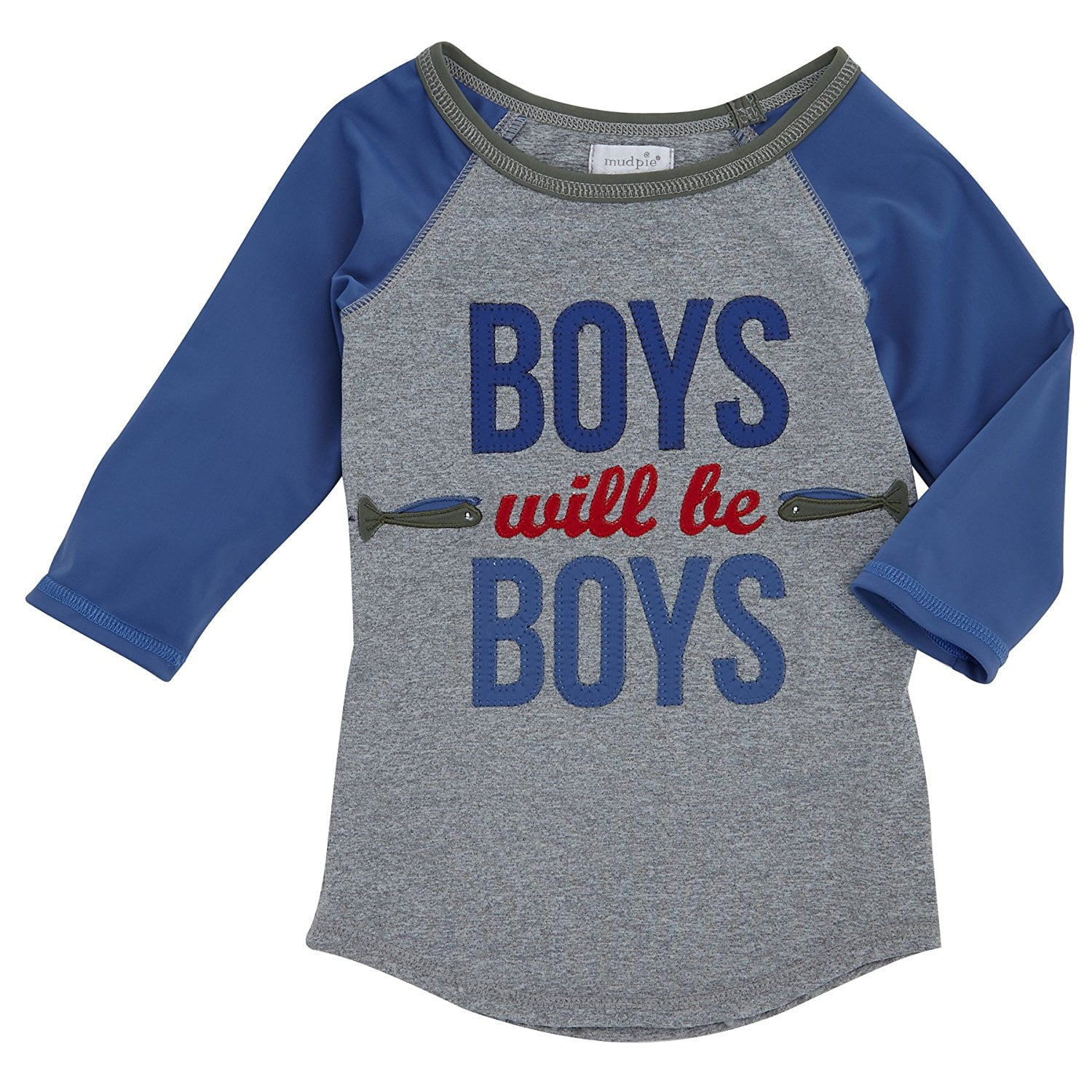 Mud Pie Boys Will Be Boys Rash Guard (6-9 Months) - Walmart.com