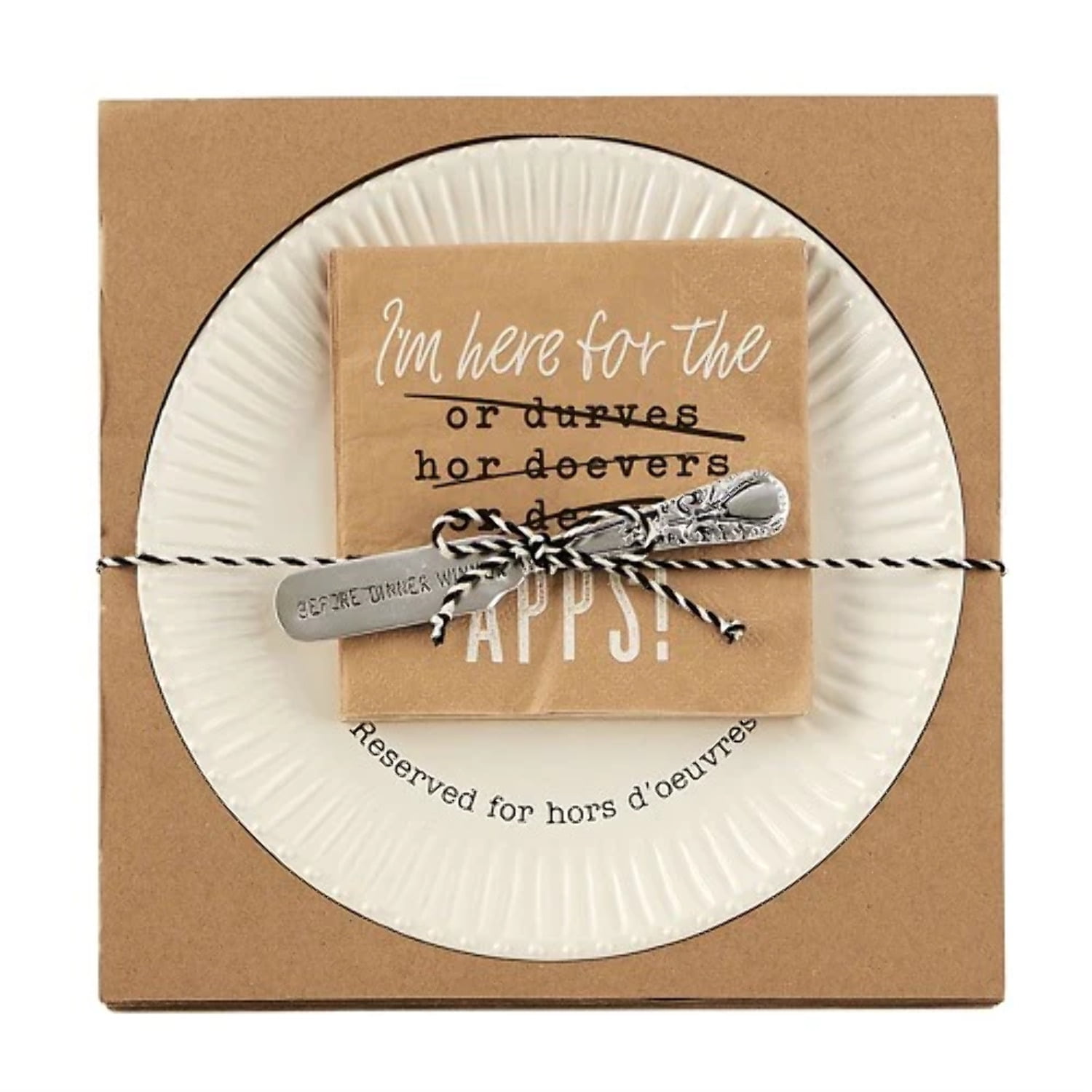 Mud Pie Hors D'Oeuvres Plate Set - Walmart.com