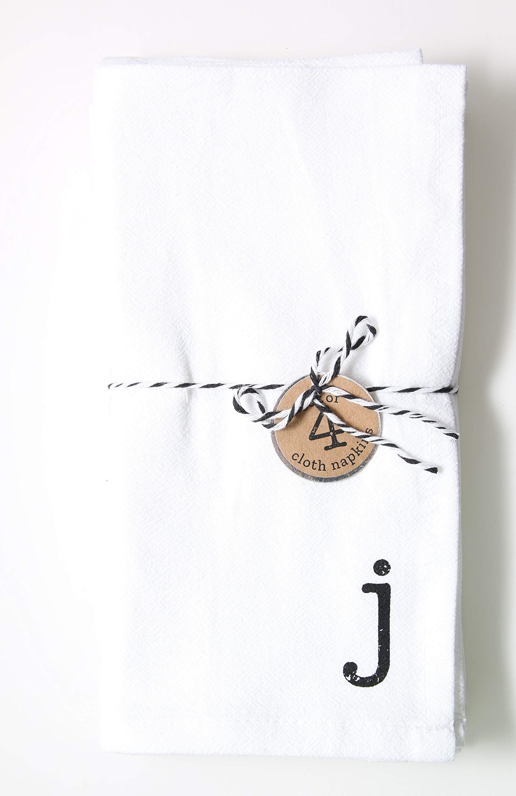 Mud Pie Initial Napkin Sets (J) - Walmart.com