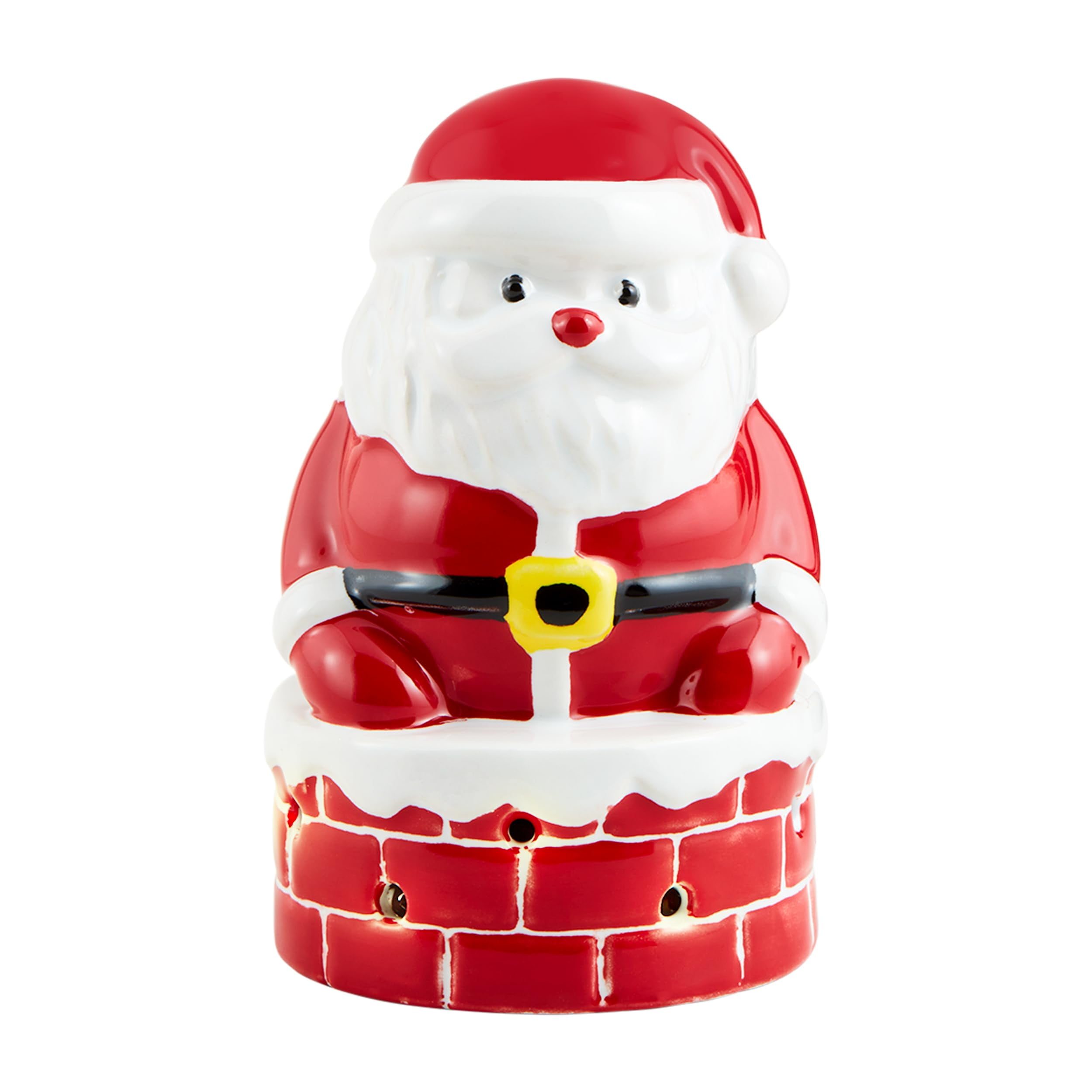 Mud Pie Light Up Santa Chimney Table SITTERS, RED - Walmart.com