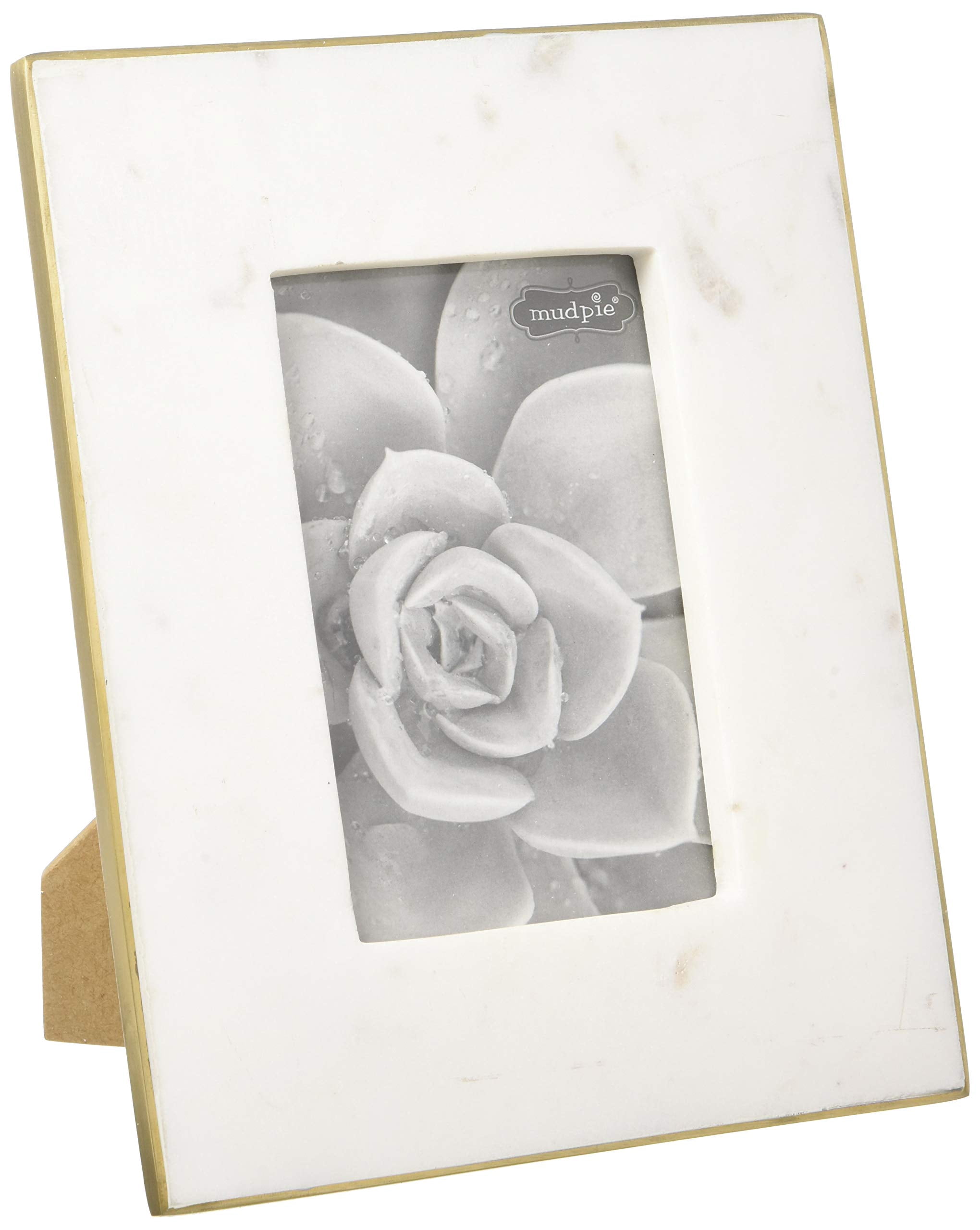 Mud Pie Marble and Gold Edge Frame 4" x 6" - Walmart.com