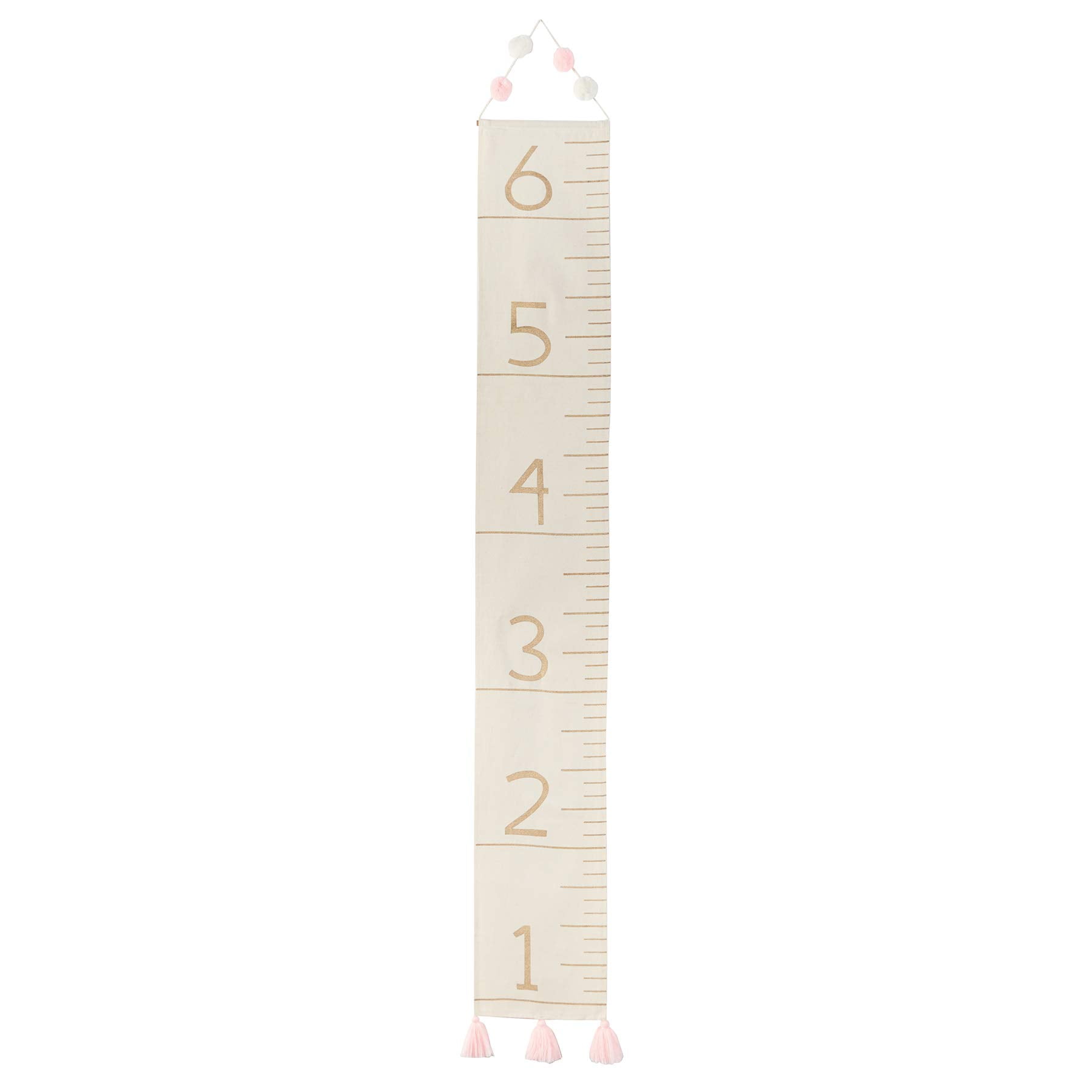 Mud Pie Milestone Growth Chart & Grey Pom Pink - Walmart.com