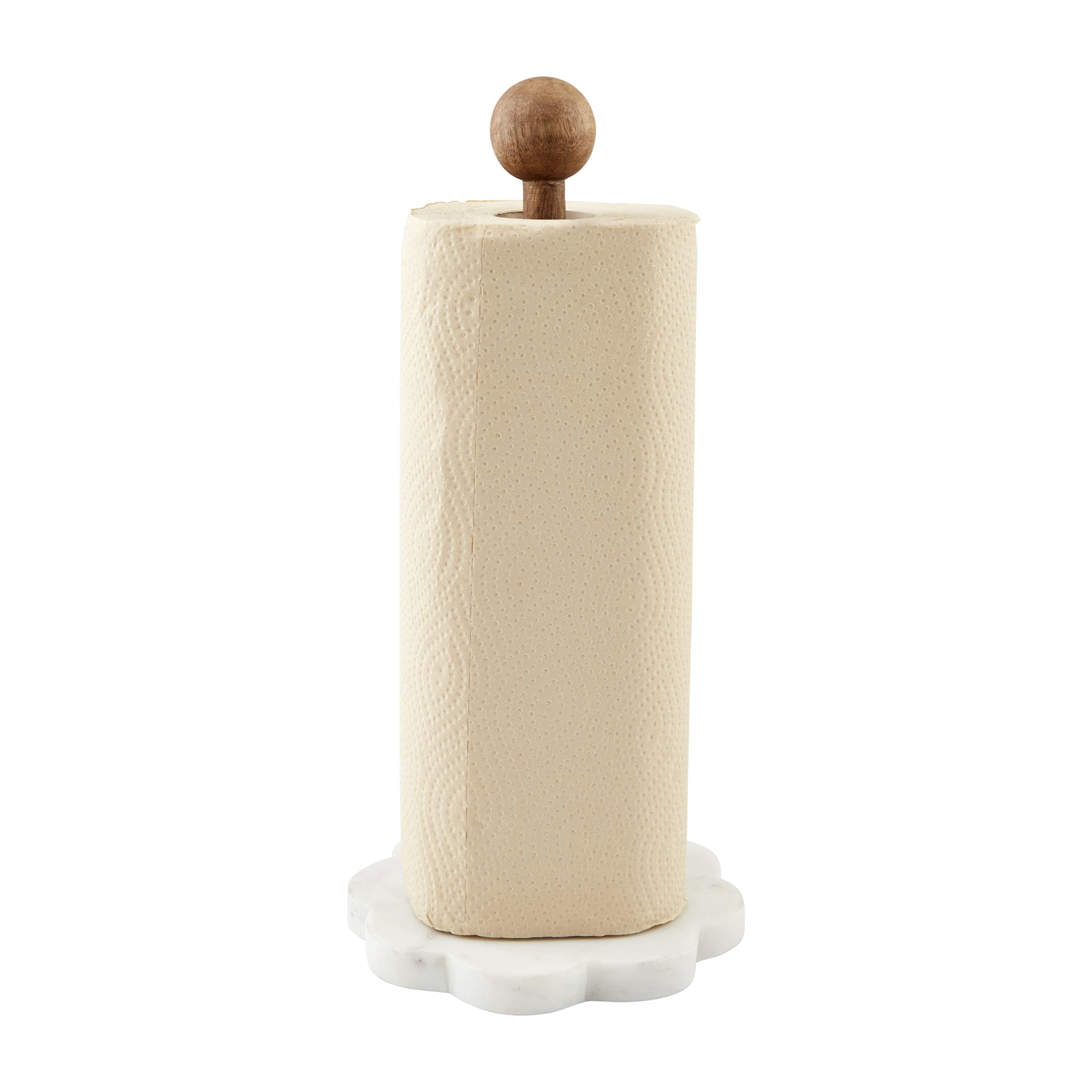 Mud Pie Paper Towel Holder, 13" x 6.5" dia, White - Walmart.com