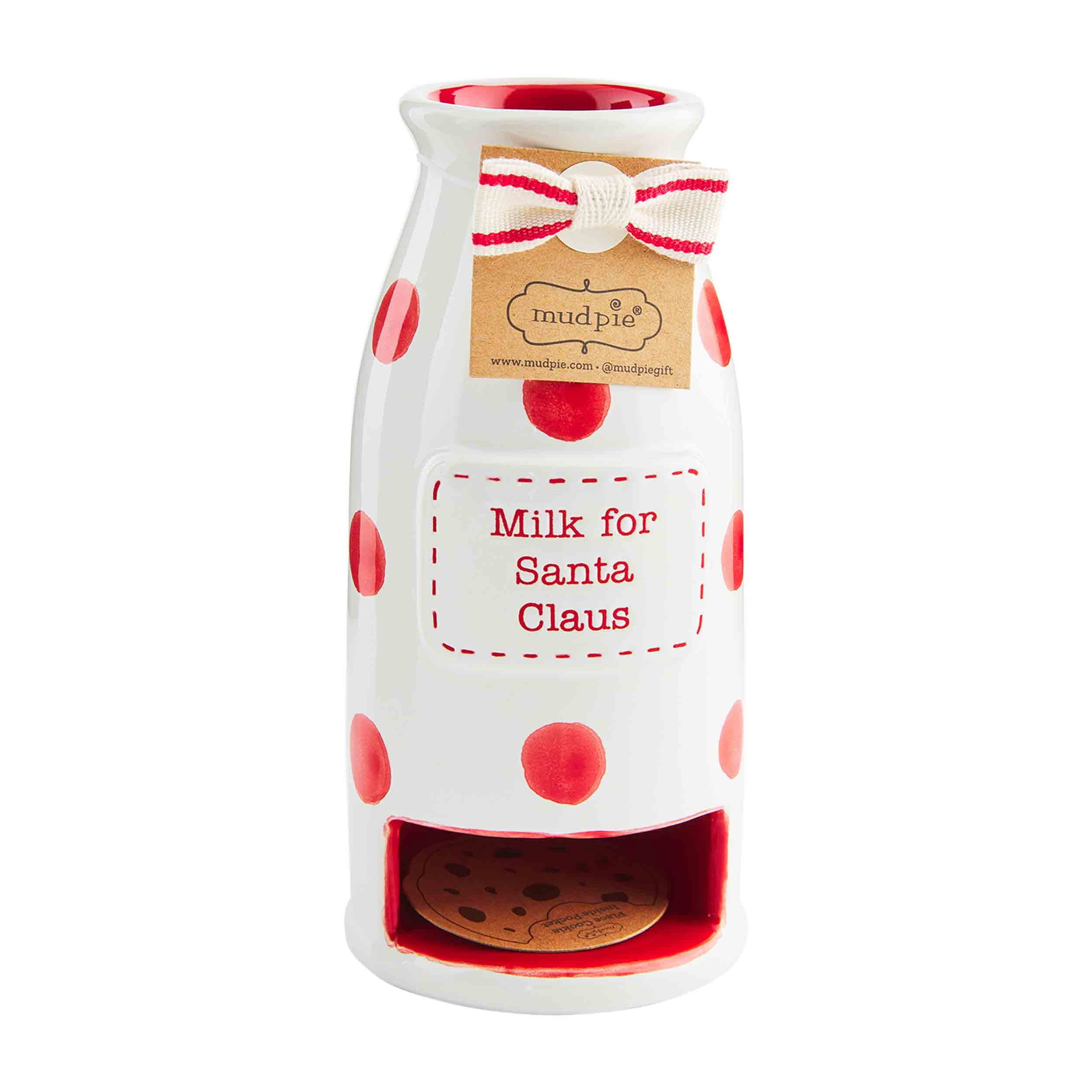 Mud Pie Santa Bottle Set, 6 1/4" x 2 3/4" dia, Polka Dot - Walmart.com