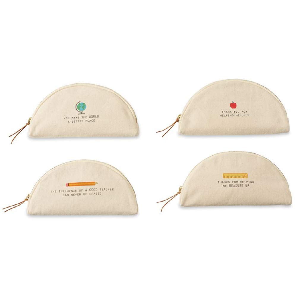 Mud Pie Seasonal Teacher Canvas Pouch (World) - Walmart.com