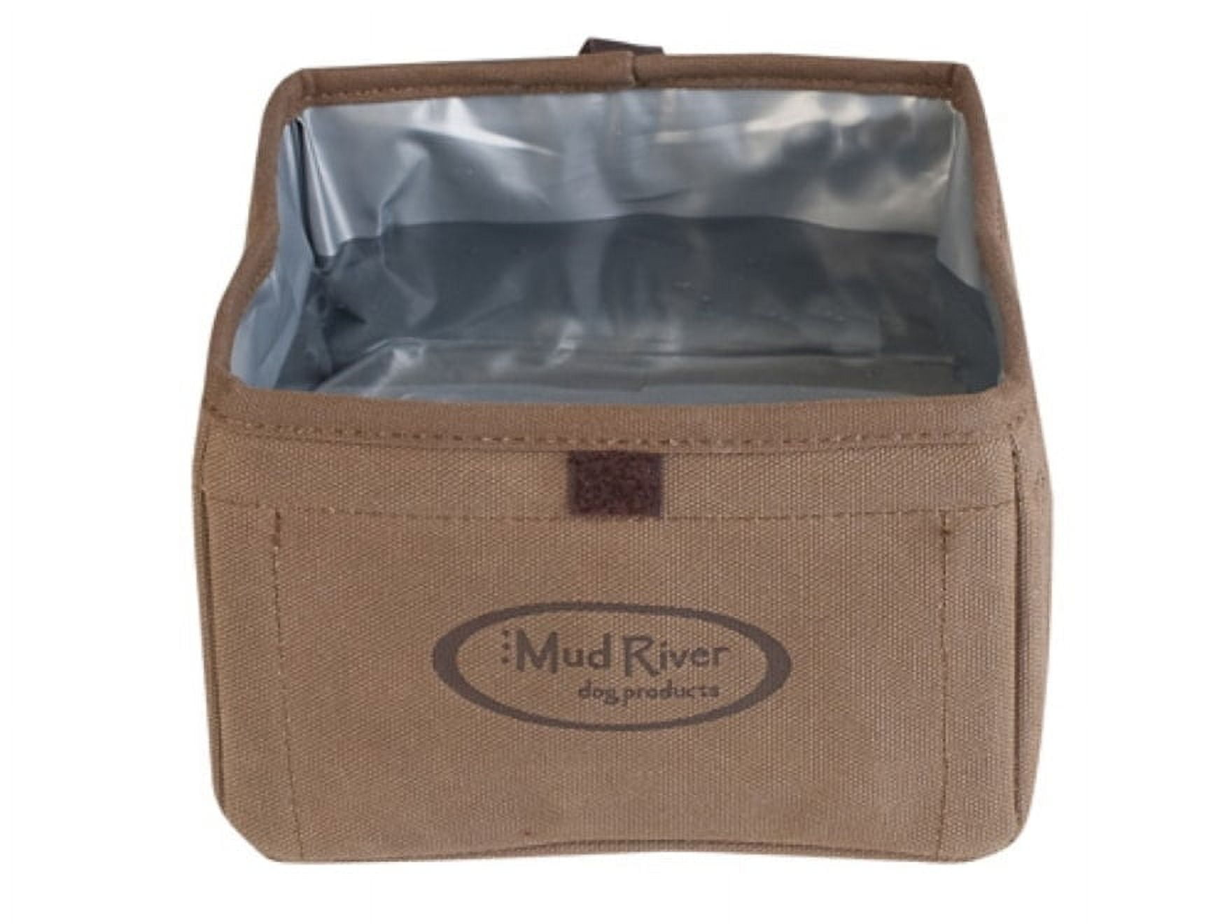 Mud River The Oasis Portable Dog Food and Water Bowl Waxed Canvas Brown - Walmart.com