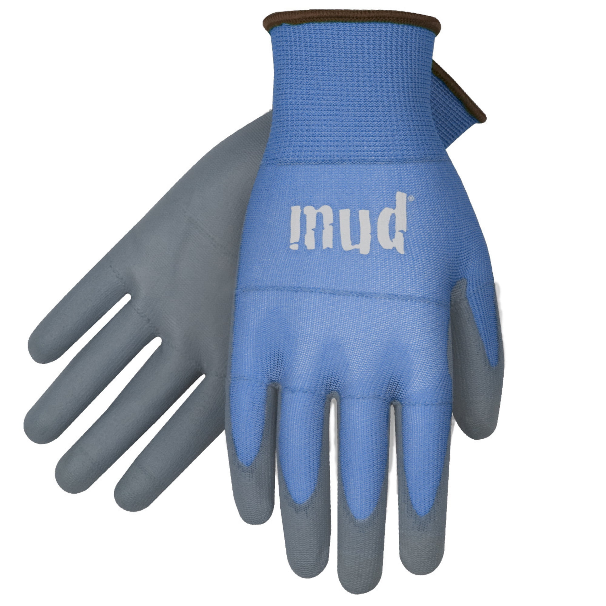 Mud Smart Mud Polyurethane Coated Palm Gloves, Blueberry, Large ...