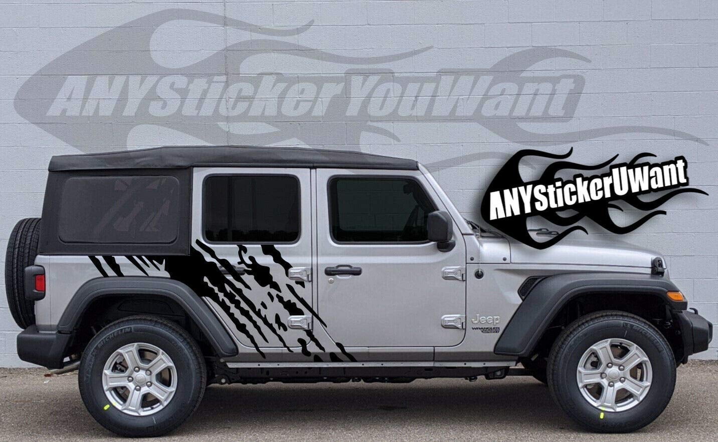 Mud Splash Vinyl Decal Side Graphic Fits and Compatible with Jeep ...