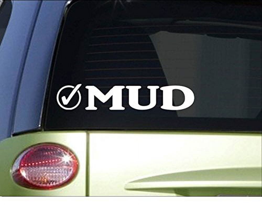 Mud check *H990* 8" Sticker decal 4x4 truck wheel tires lift kit ...