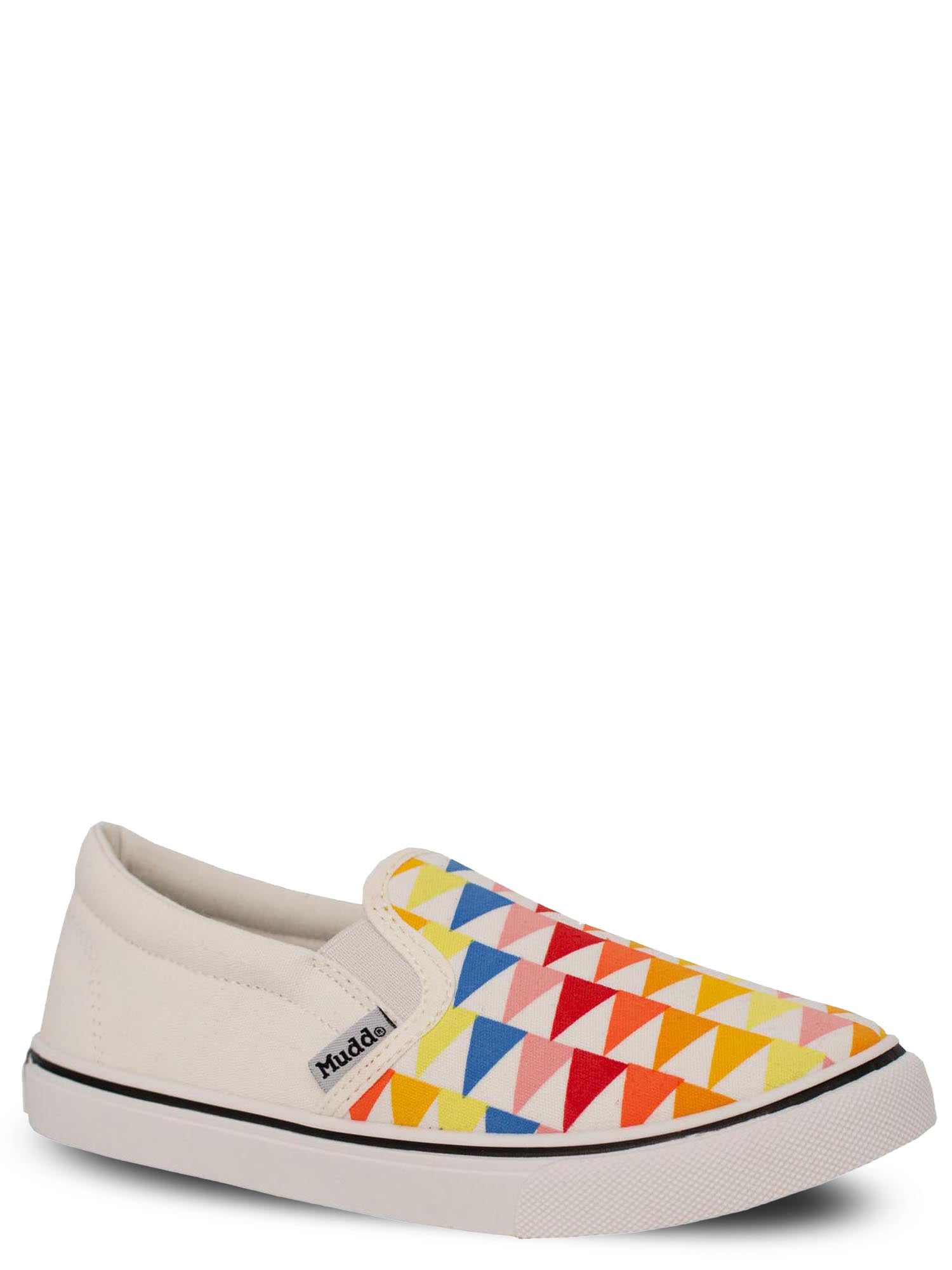 Mudd Girls' Sylvia Multi-Colored Checkered Slip on Sneakers, Sizes 10-4 ...