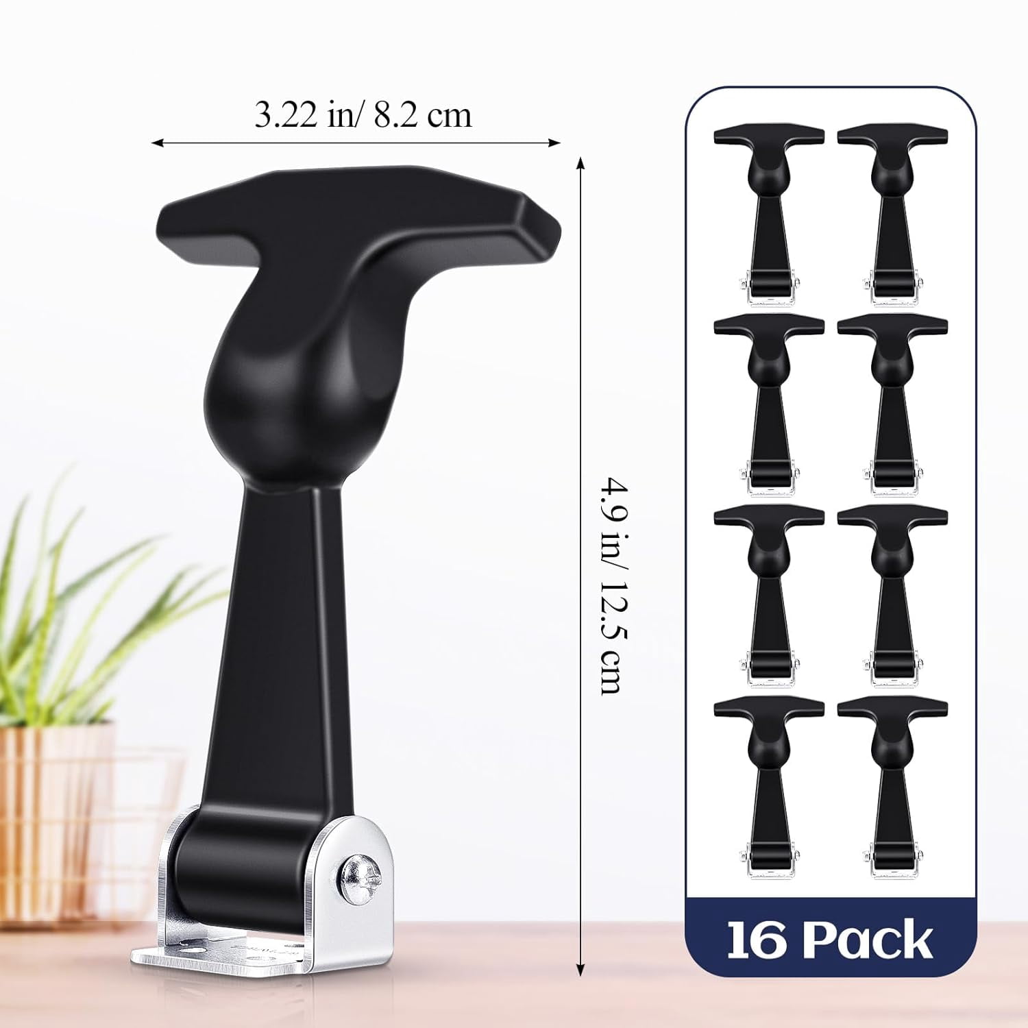 Mudder 12 Pcs Elastic Stainless Steel Rubber Hood Catch Flexible T ...