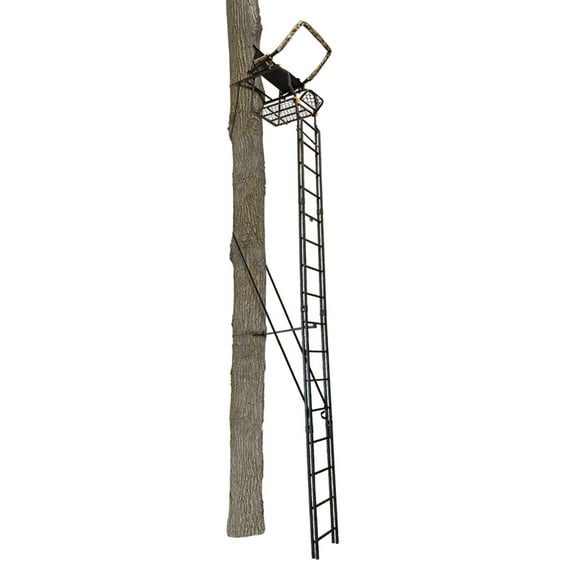 Open Box Muddy 20 Ft Tall Tree Stand, Single Steel Ladder for Hunting ...