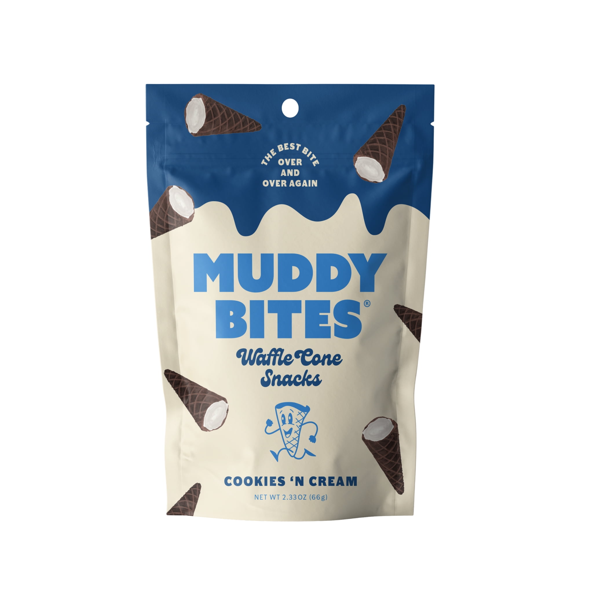 Muddy Bites Cookies 'N Cream Waffle Cone Snacks, 2.33 oz - Walmart.com